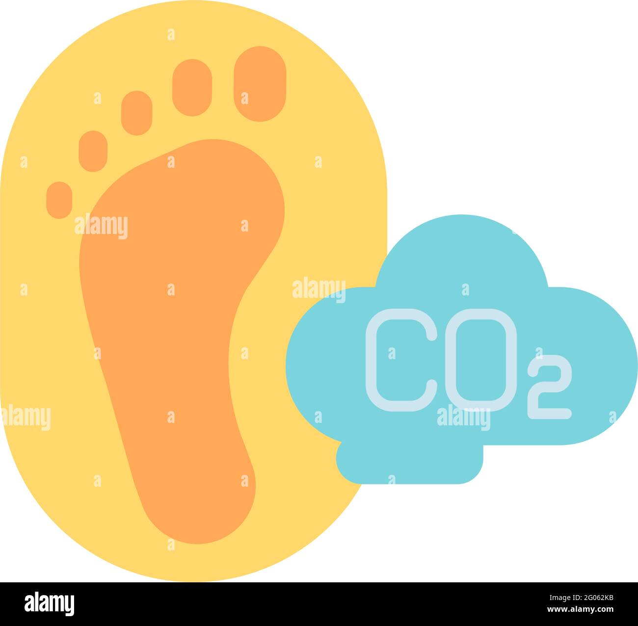 Carbon footprint vector flat color icon Stock Vector Image & Art - Alamy