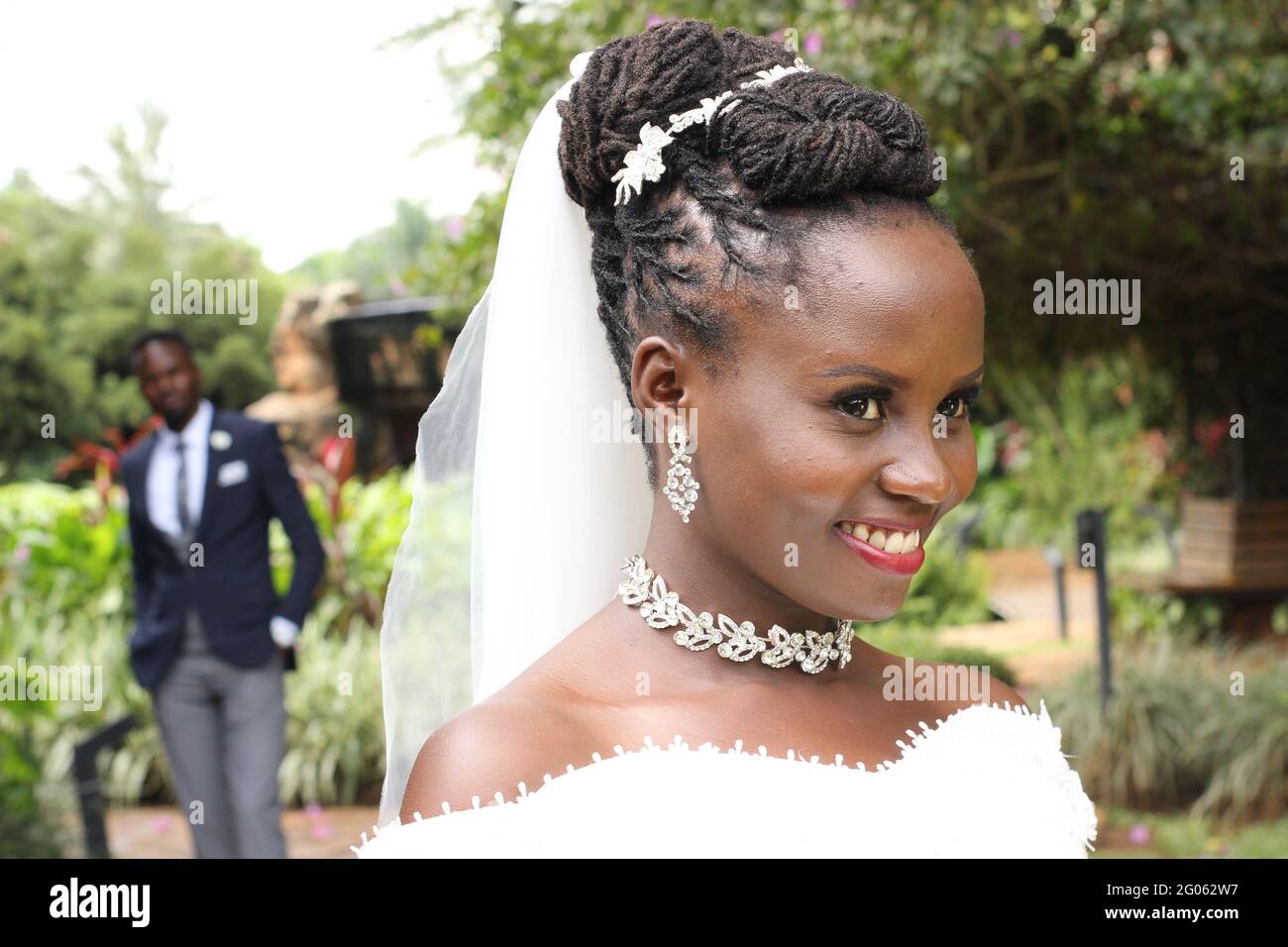 KAMPALA, UGANDA - May 31, 2021: That one special moment of the bride ...