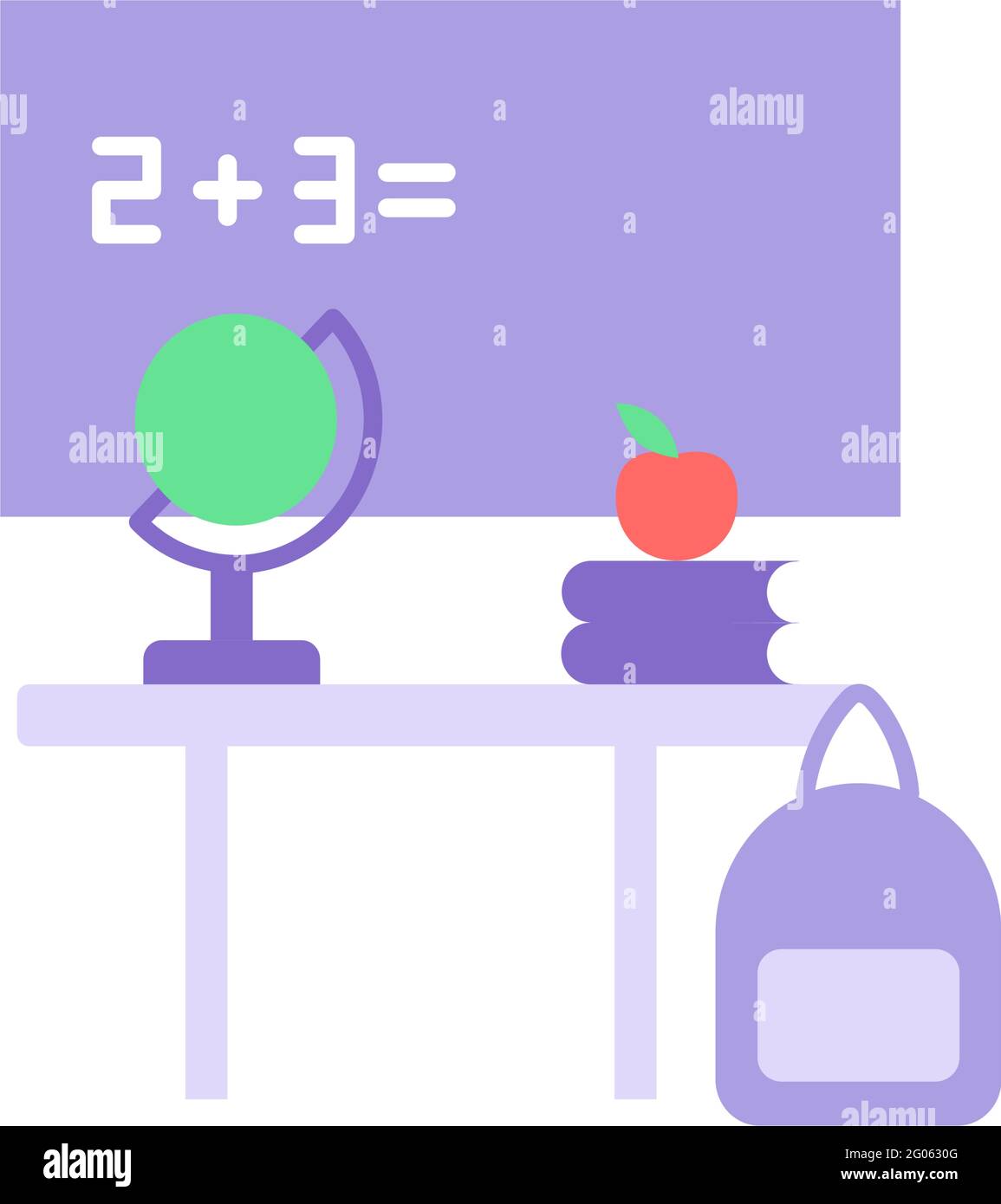 Primary school vector flat color icon Stock Vector Image & Art - Alamy