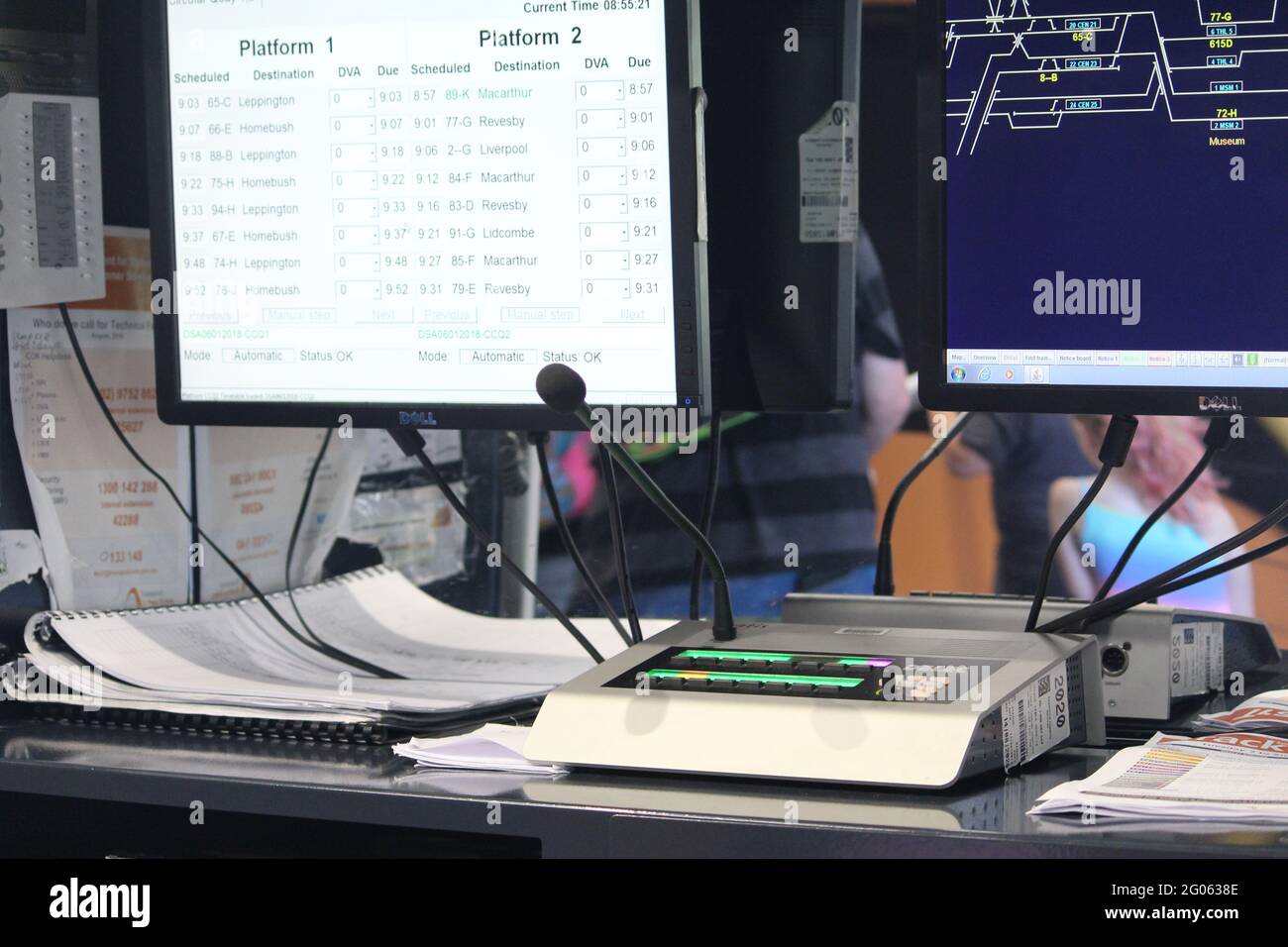 Rail Train Station Platform Information Screens High Resolution Stock ...