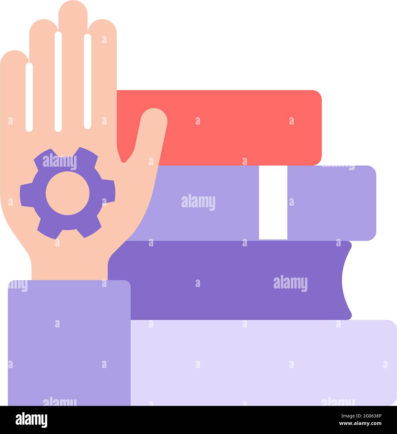 Skill development through learning vector flat color icon Stock Vector ...
