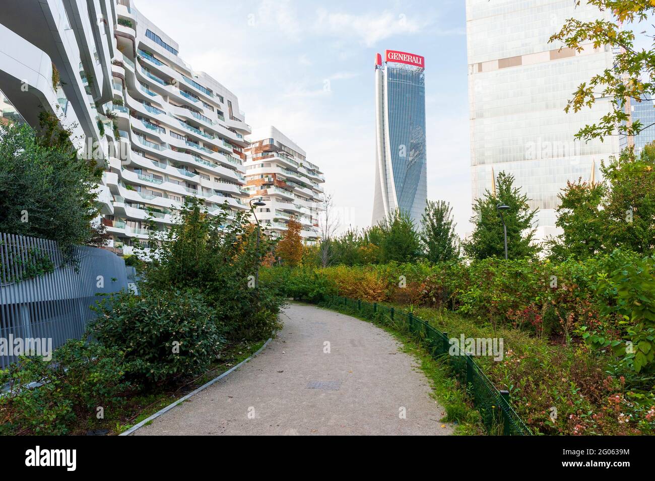 View of Hadid Residences: Angular balconies and timber panelling ...