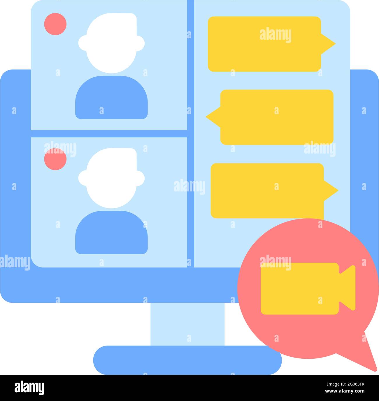 Screen sharing vector flat color icon Stock Vector Image & Art - Alamy