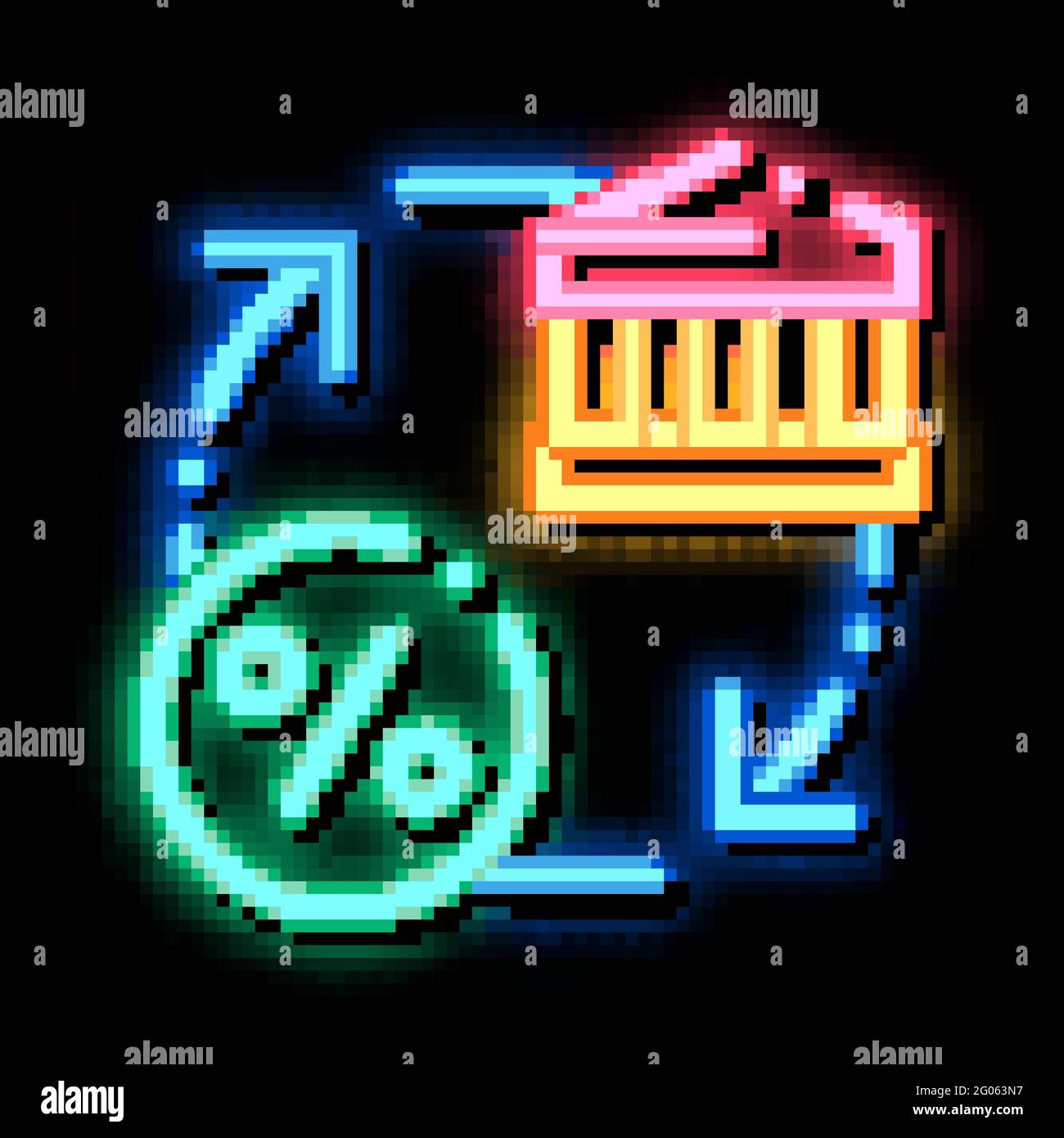 Credit Building Exhange neon glow icon illustration Stock Vector Image ...