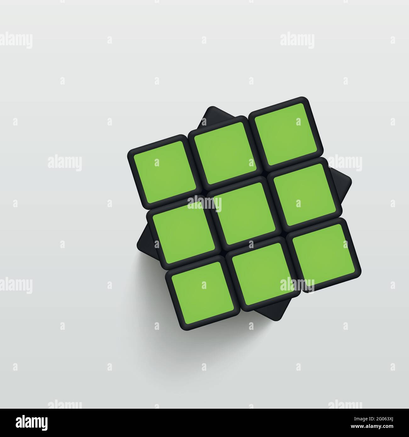 Rubik cube on white Stock Vector Images - Alamy