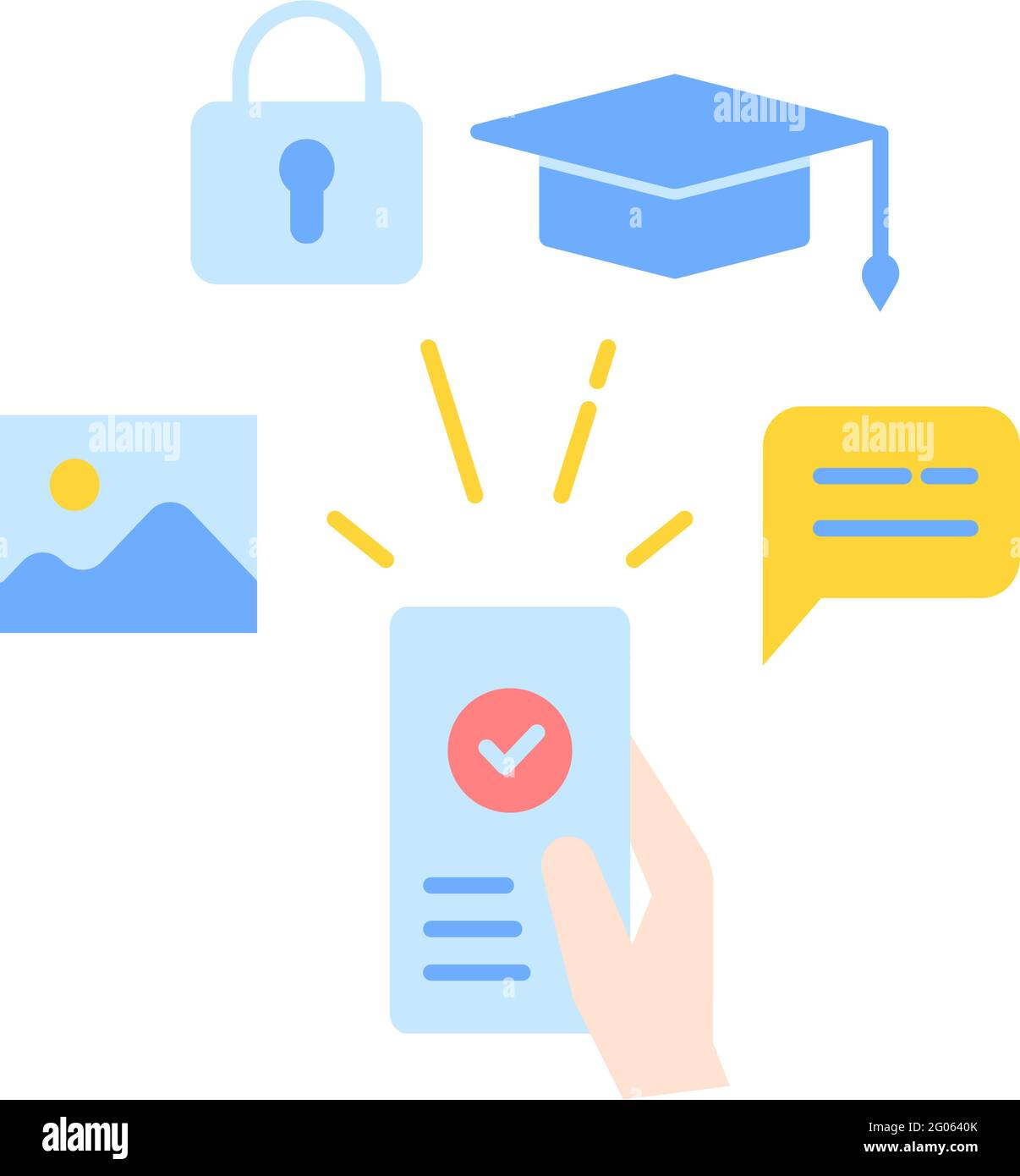 Digital literacy vector flat color icon Stock Vector Image & Art - Alamy