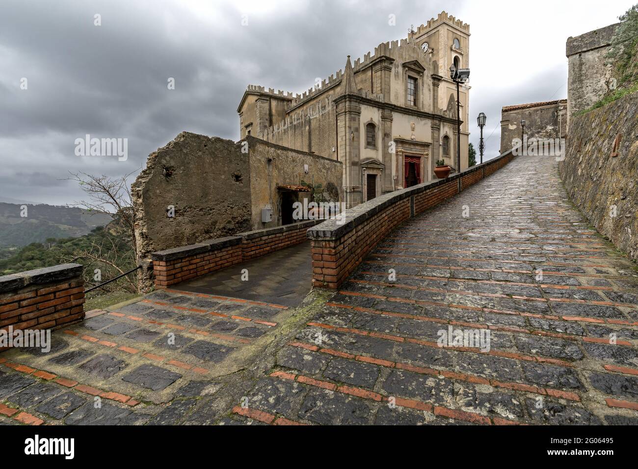 Glimpse of the medieval town of Savoca, Sicily, Italy, Europe Stock ...