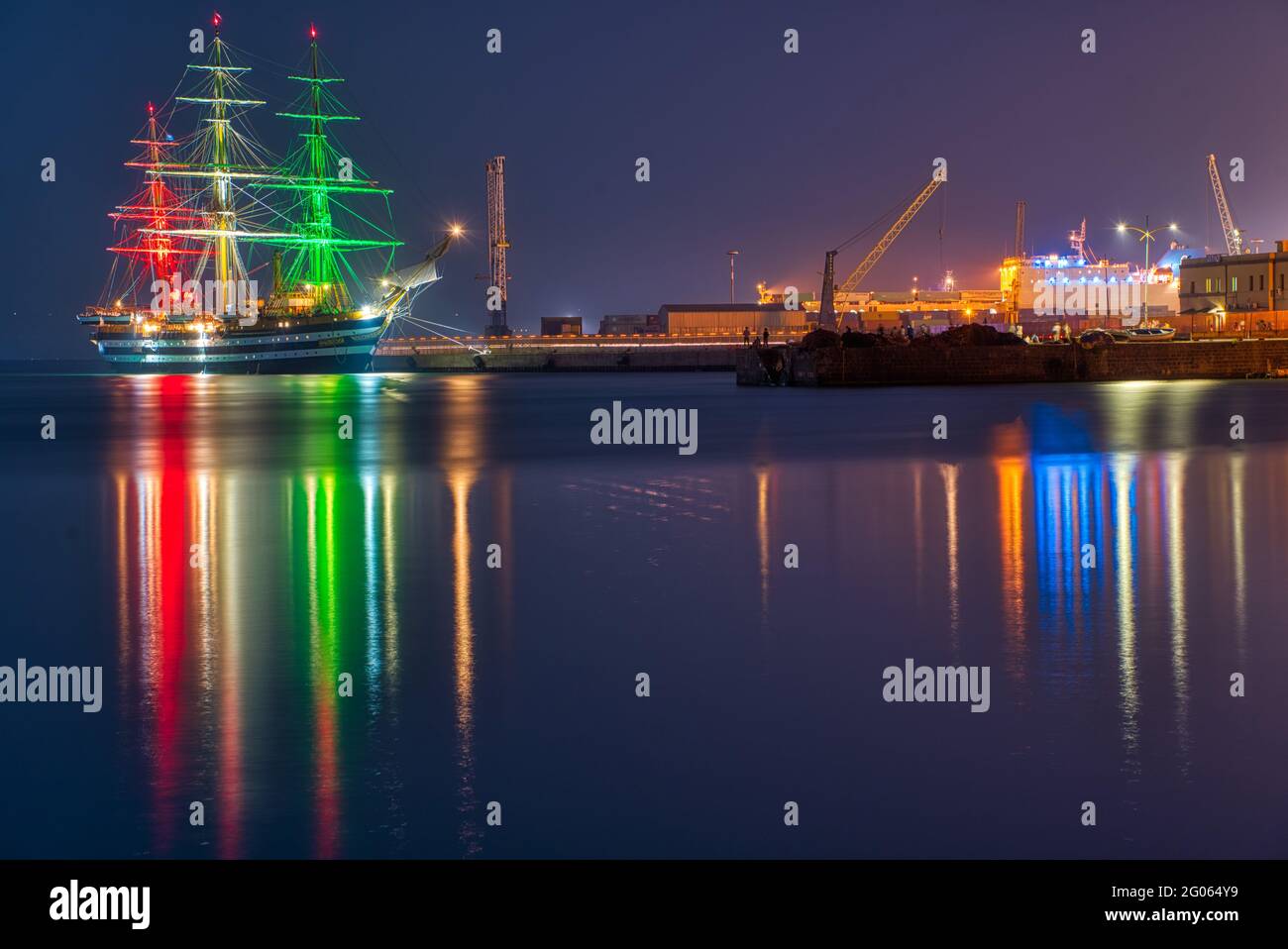 Italian Navy training ship Amerigo Vespucci, Sicily, Italy, Europe ...