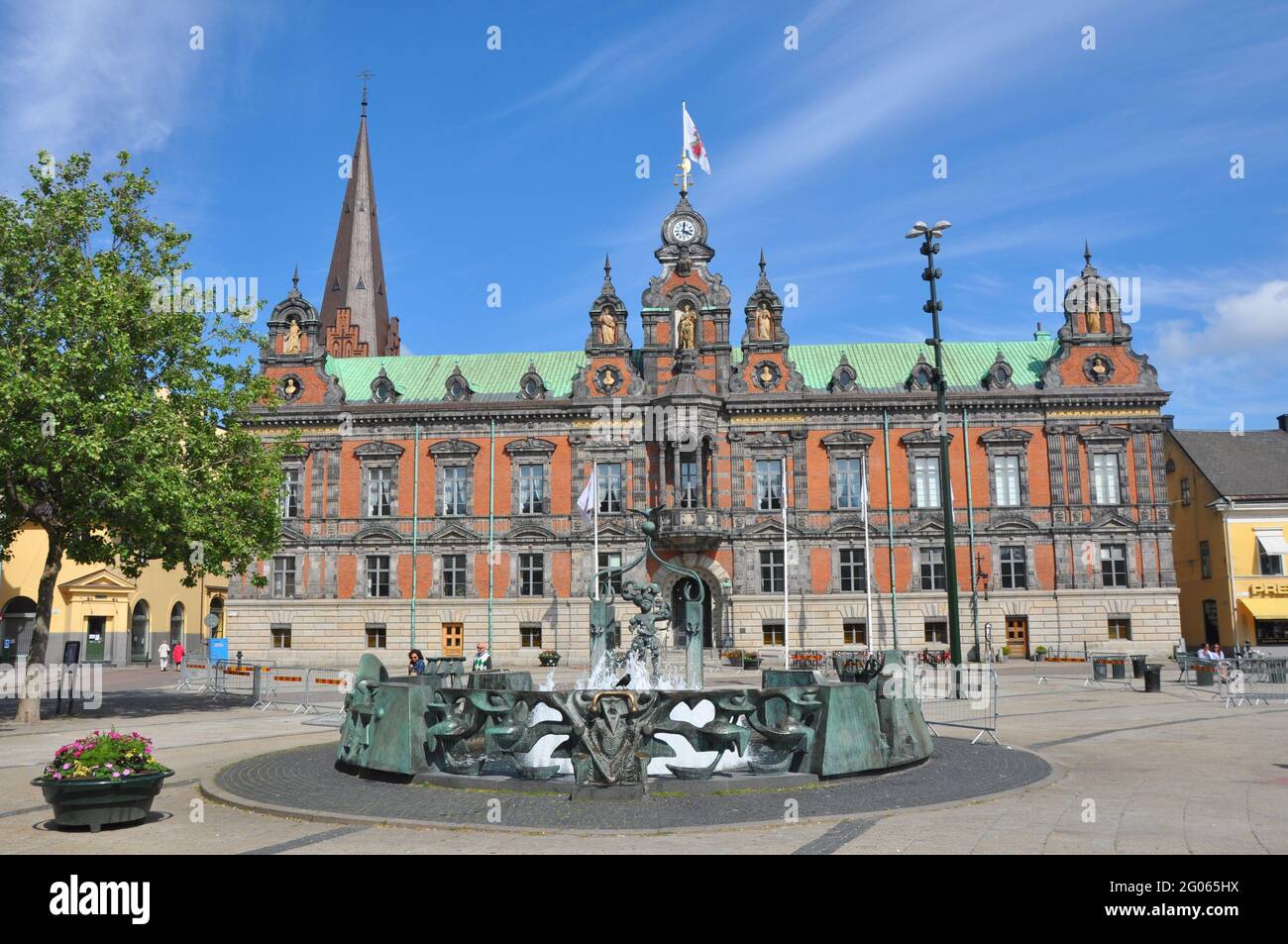 MALMö, SWEDEN - Jun 09, 2013: Exterior view to Malmo Town Hall, Sweden ...