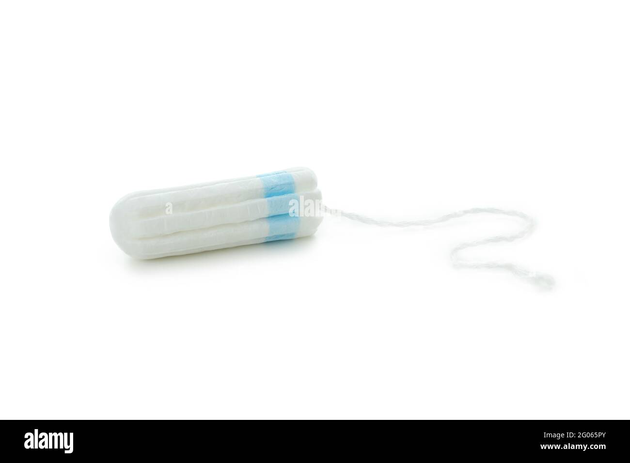 One unused tampon isolated on white background Stock Photo - Alamy