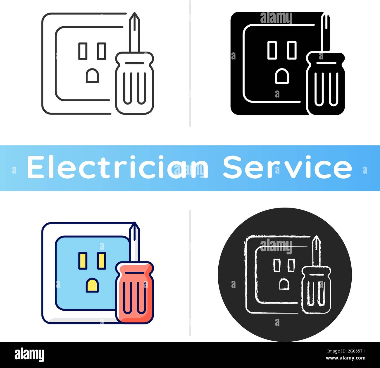 Outlet repair icon Stock Vector Images - Alamy