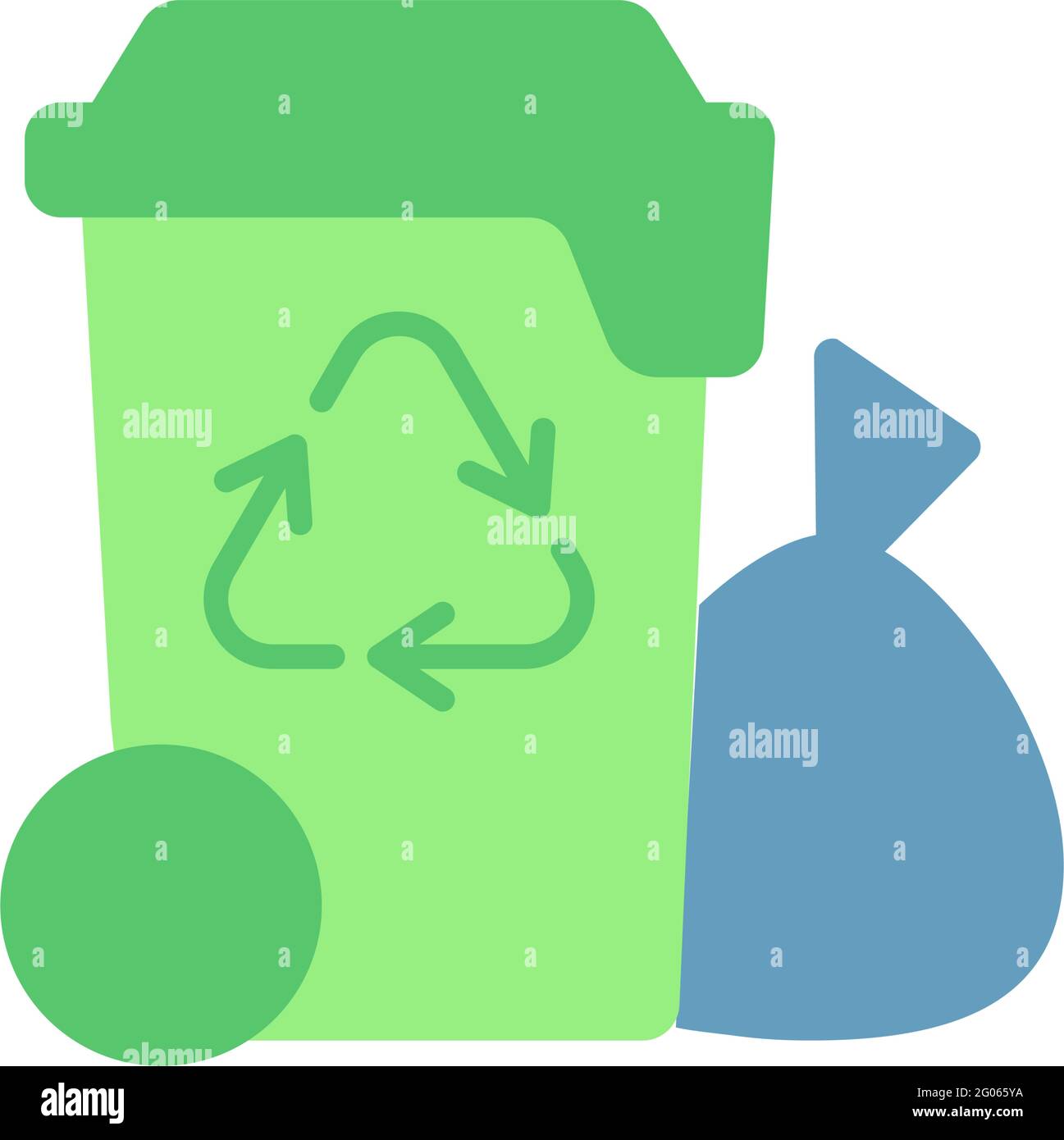 Residential waste collection vector flat color icon Stock Vector Image ...