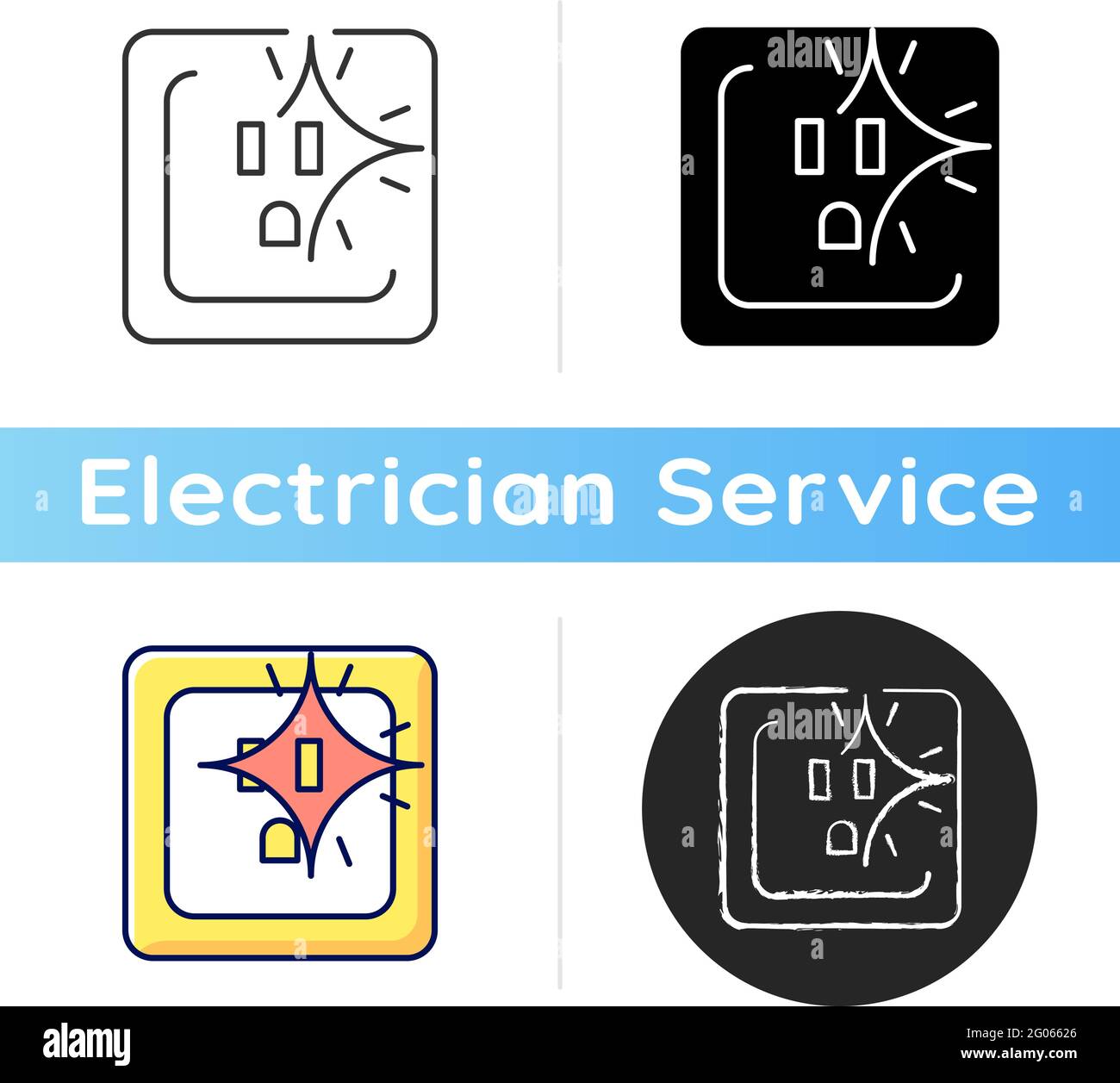 Sparking outlet icon Stock Vector Image & Art - Alamy