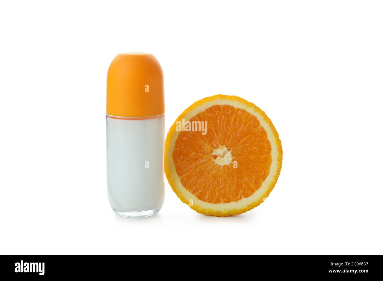 Blank orange deodorant isolated on white background Stock Photo - Alamy