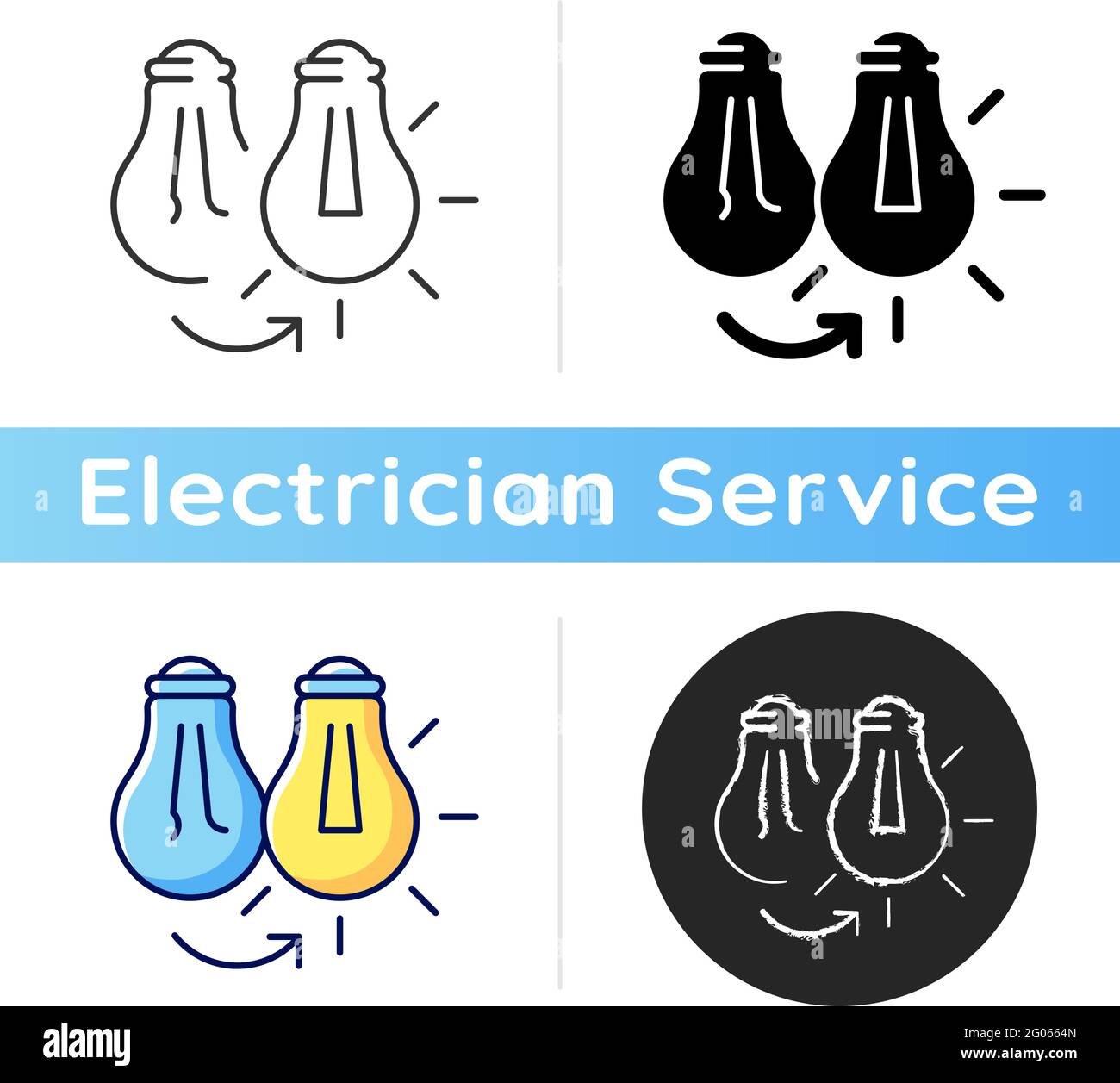 Changing lightbulb icon Stock Vector Image & Art - Alamy