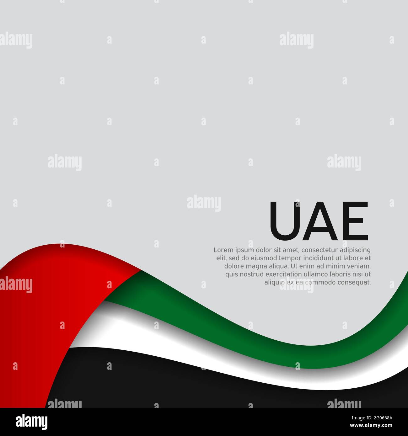 Abstract waving flag of united arab emirates. UAE business booklet ...