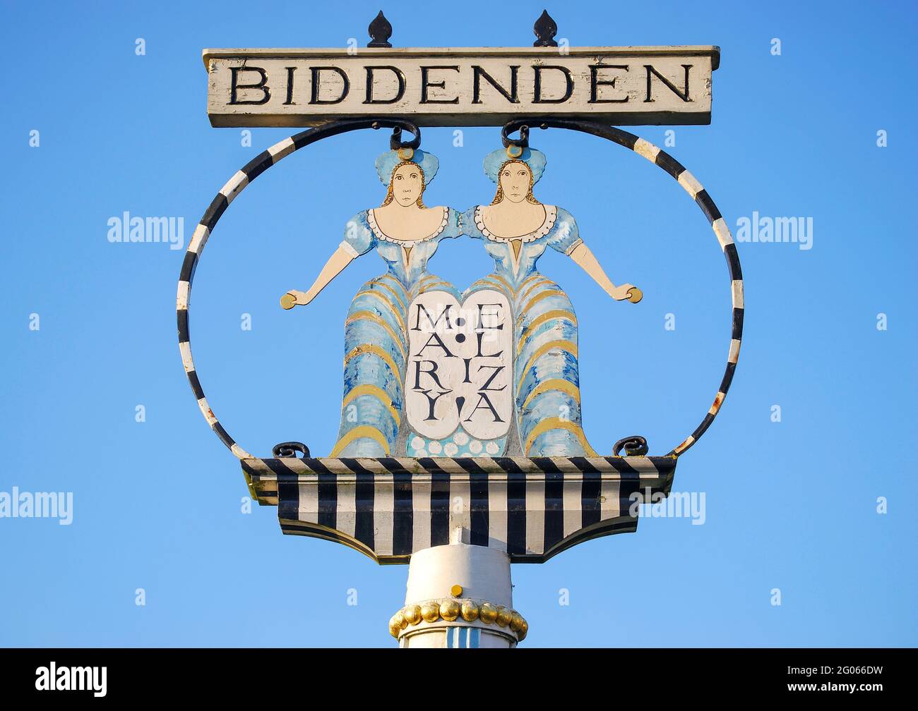 Village sign, Biddenden, Kent, England, United Kingdom Stock Photo - Alamy