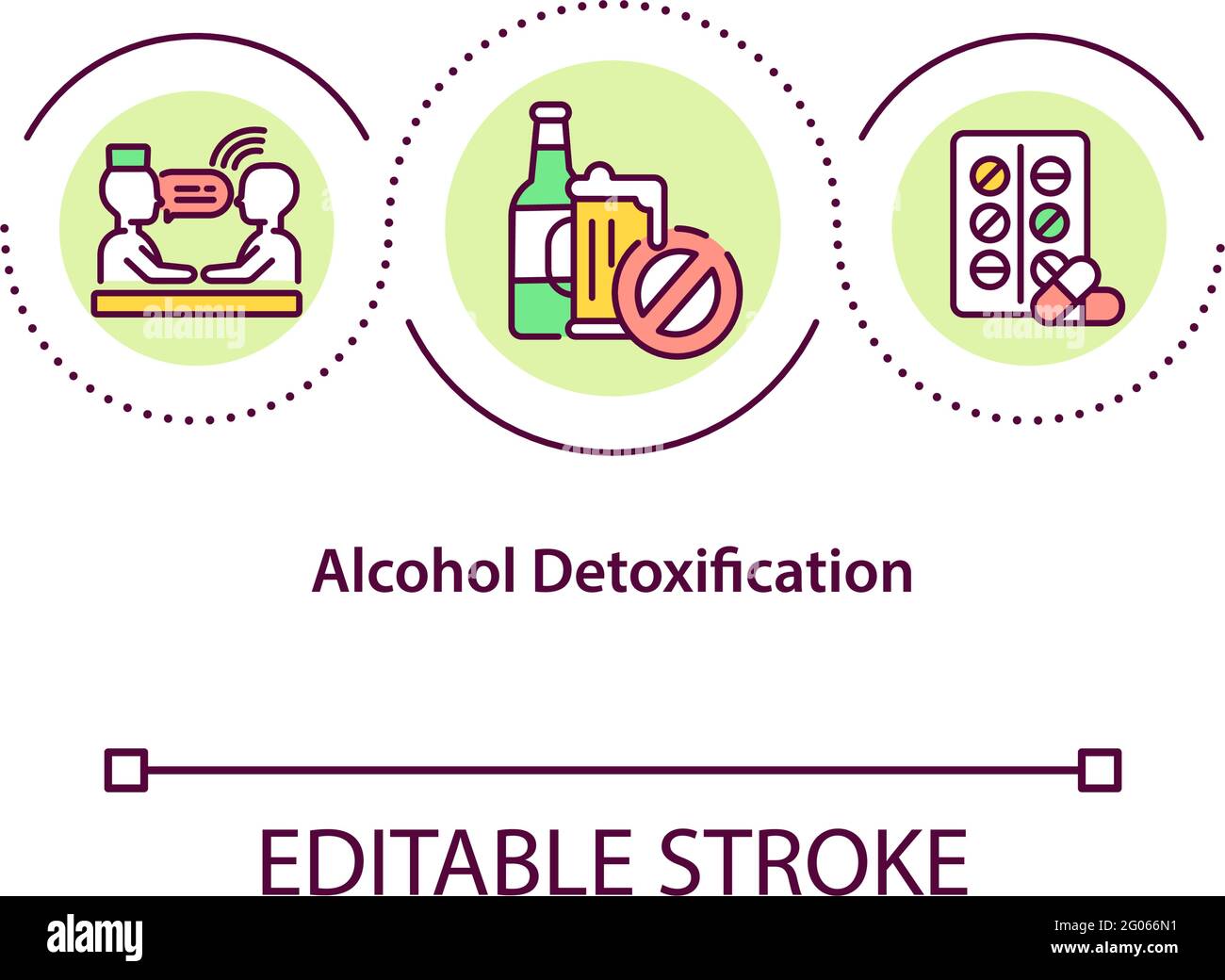 Alcohol detoxification concept icon Stock Vector Image & Art - Alamy