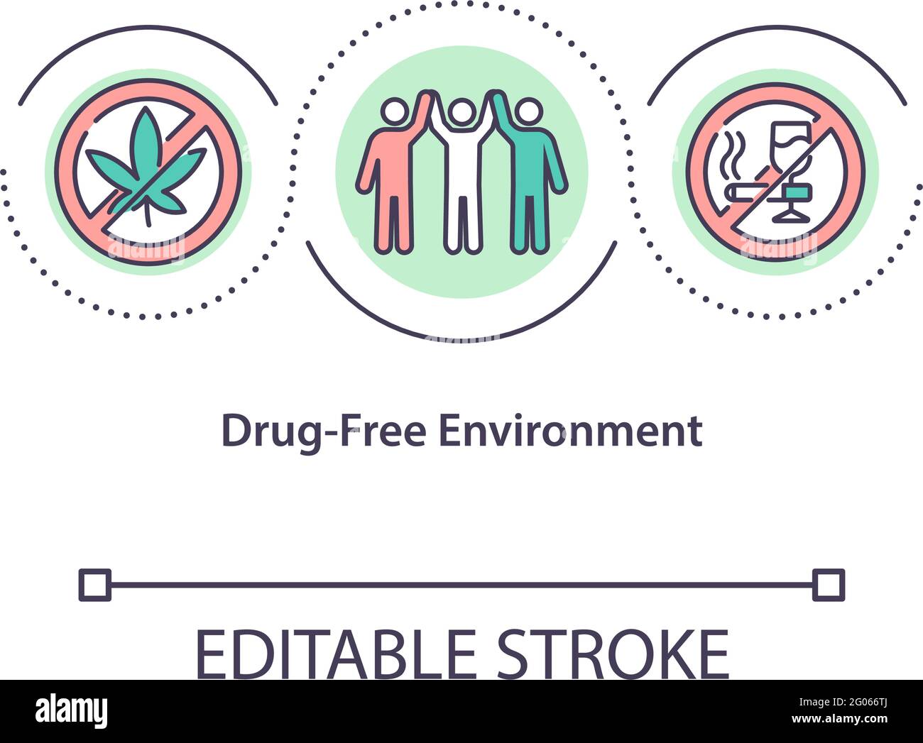 Drug free environment concept icon Stock Vector Image & Art - Alamy