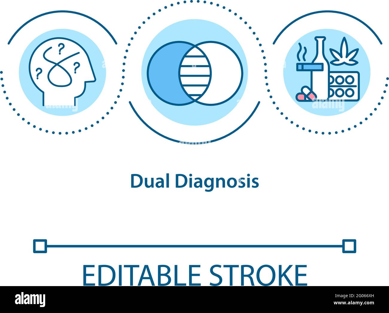 Dual diagnosis concept icon Stock Vector Image & Art - Alamy