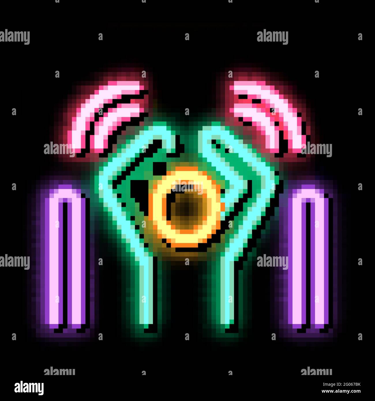 Man Not Passed Warning Signal Sensors neon glow icon illustration Stock ...