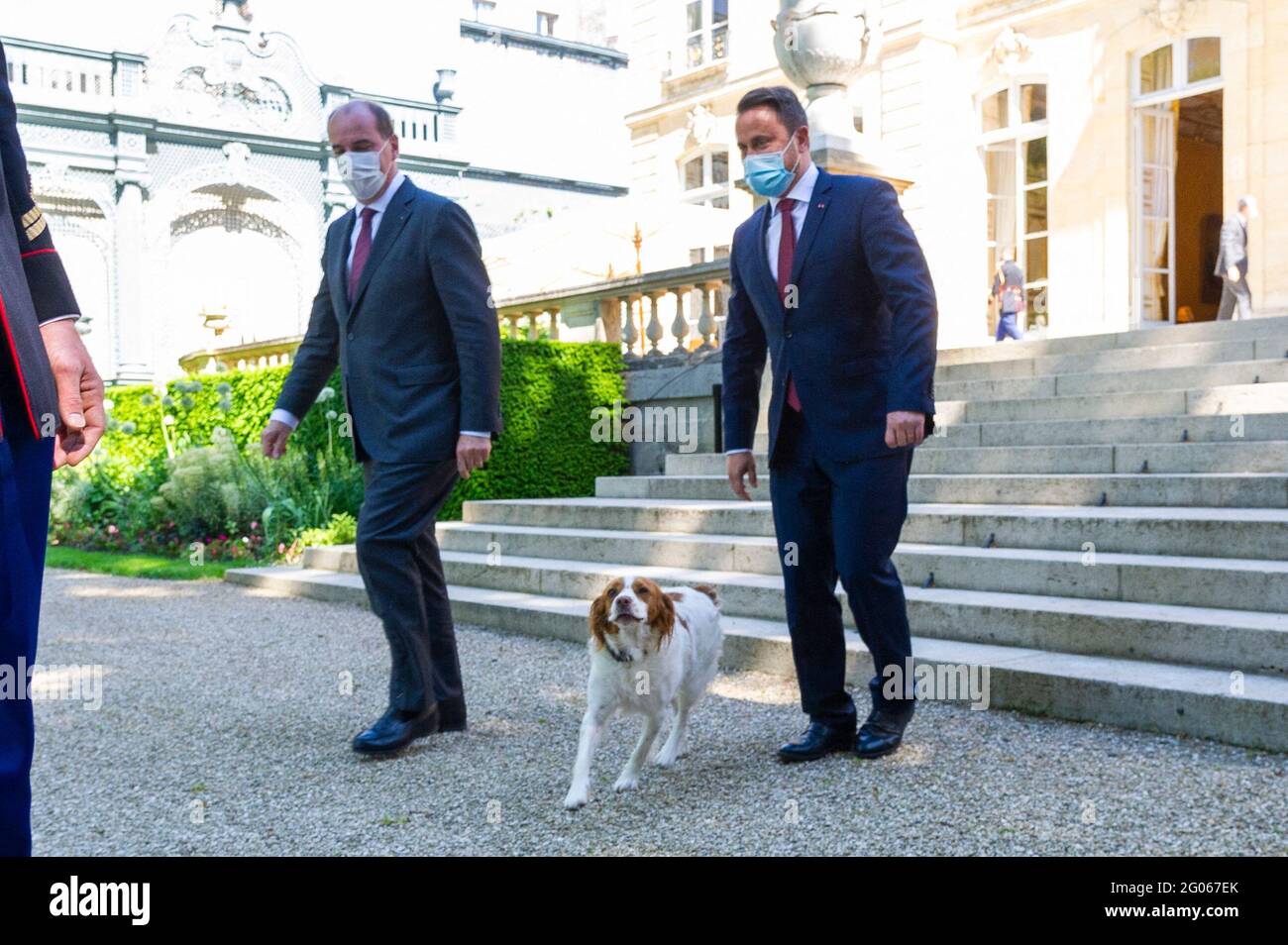 Prime Minister Jean Castex receives Xavier Bettel, Prime Minister of ...