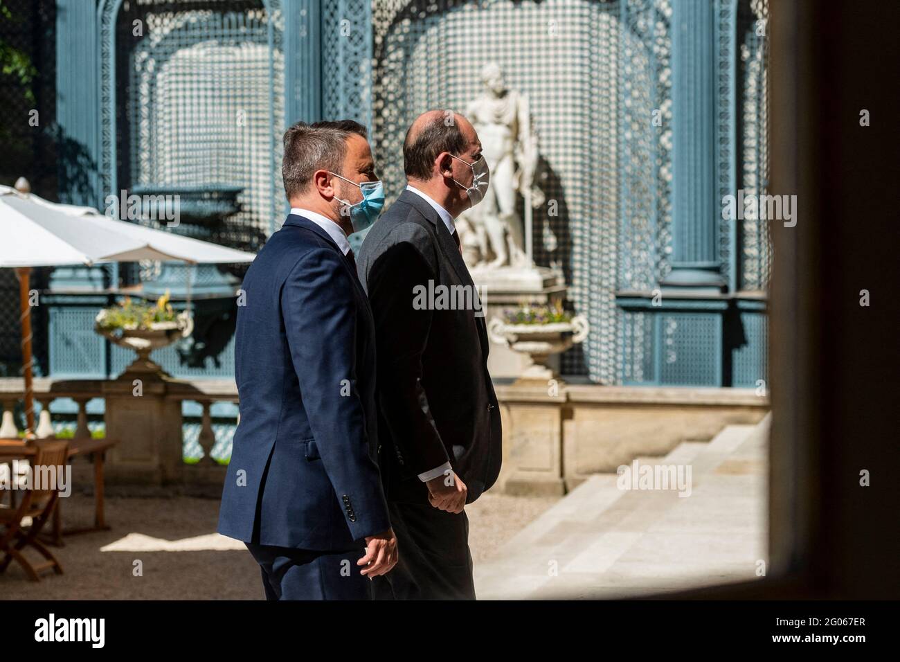 Prime Minister Jean Castex receives Xavier Bettel, Prime Minister of ...