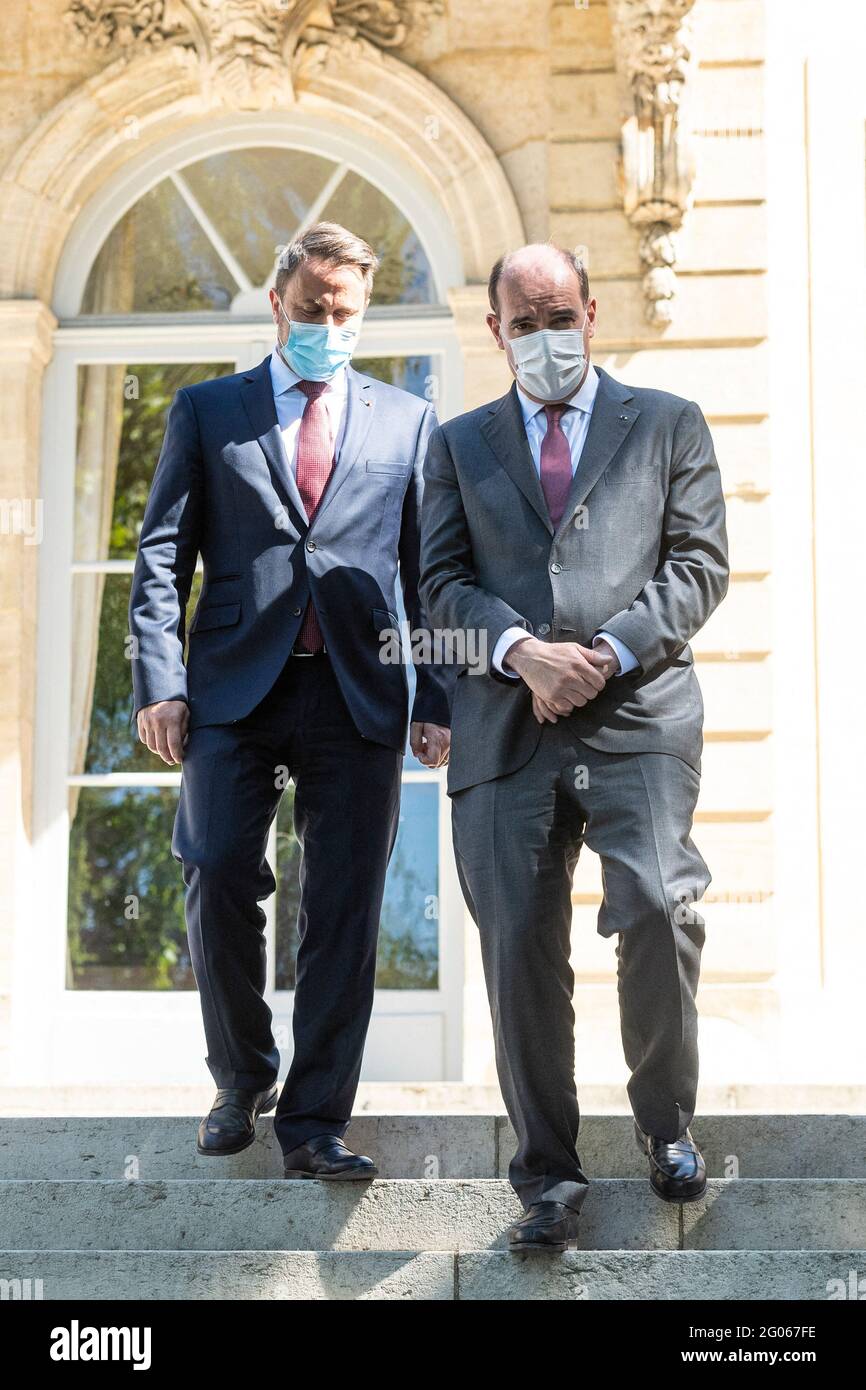 Prime Minister Jean Castex receives Xavier Bettel, Prime Minister of ...
