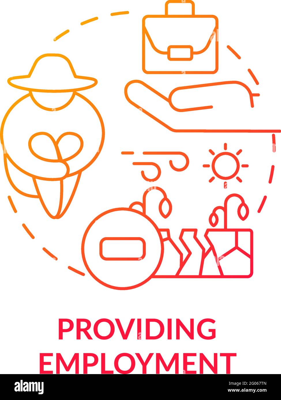 Providing employment concept icon Stock Vector Image & Art - Alamy