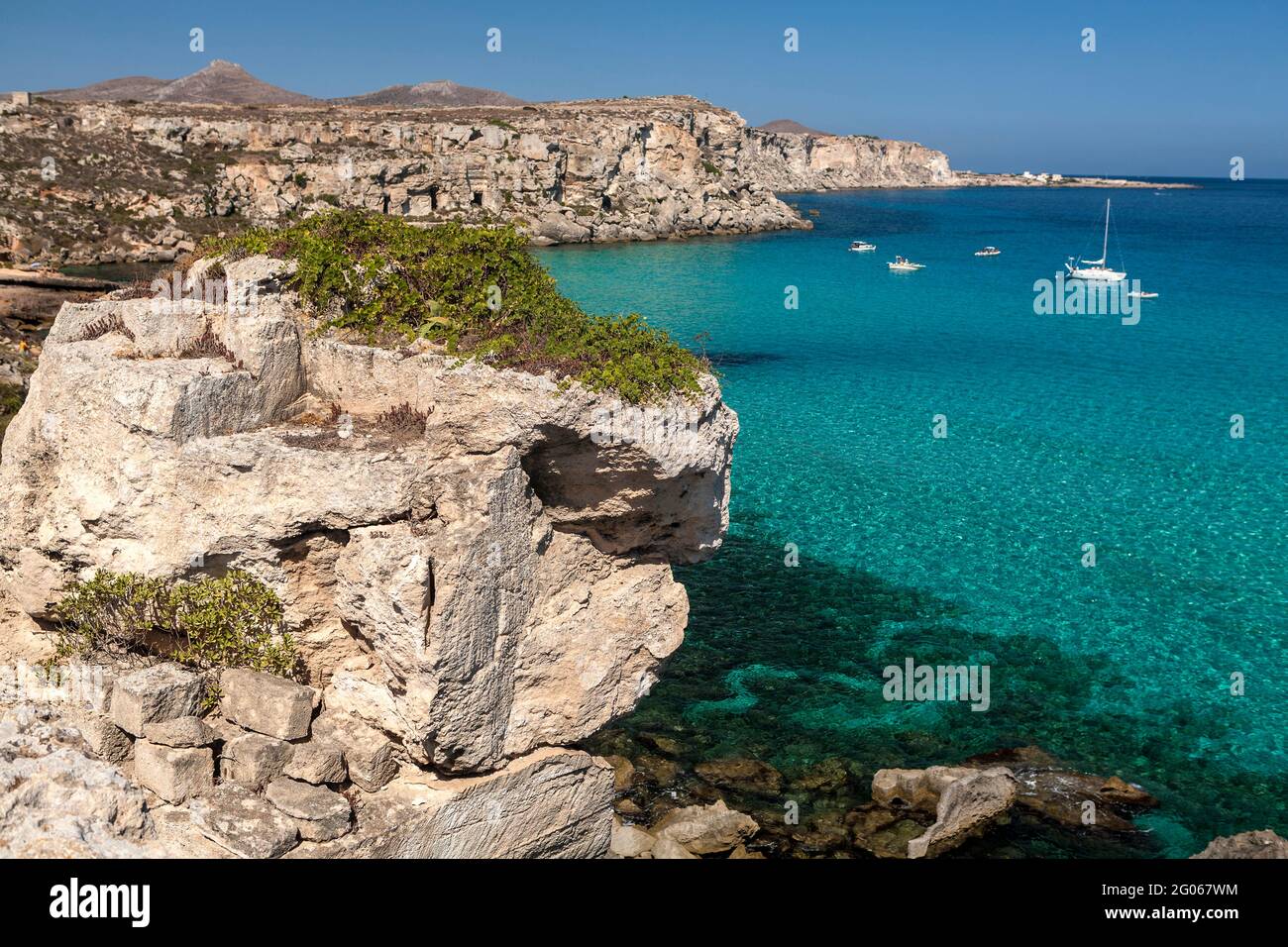 Cala Rossa Bay, Favignana island, Aegadian Islands, Sicily, Italy ...