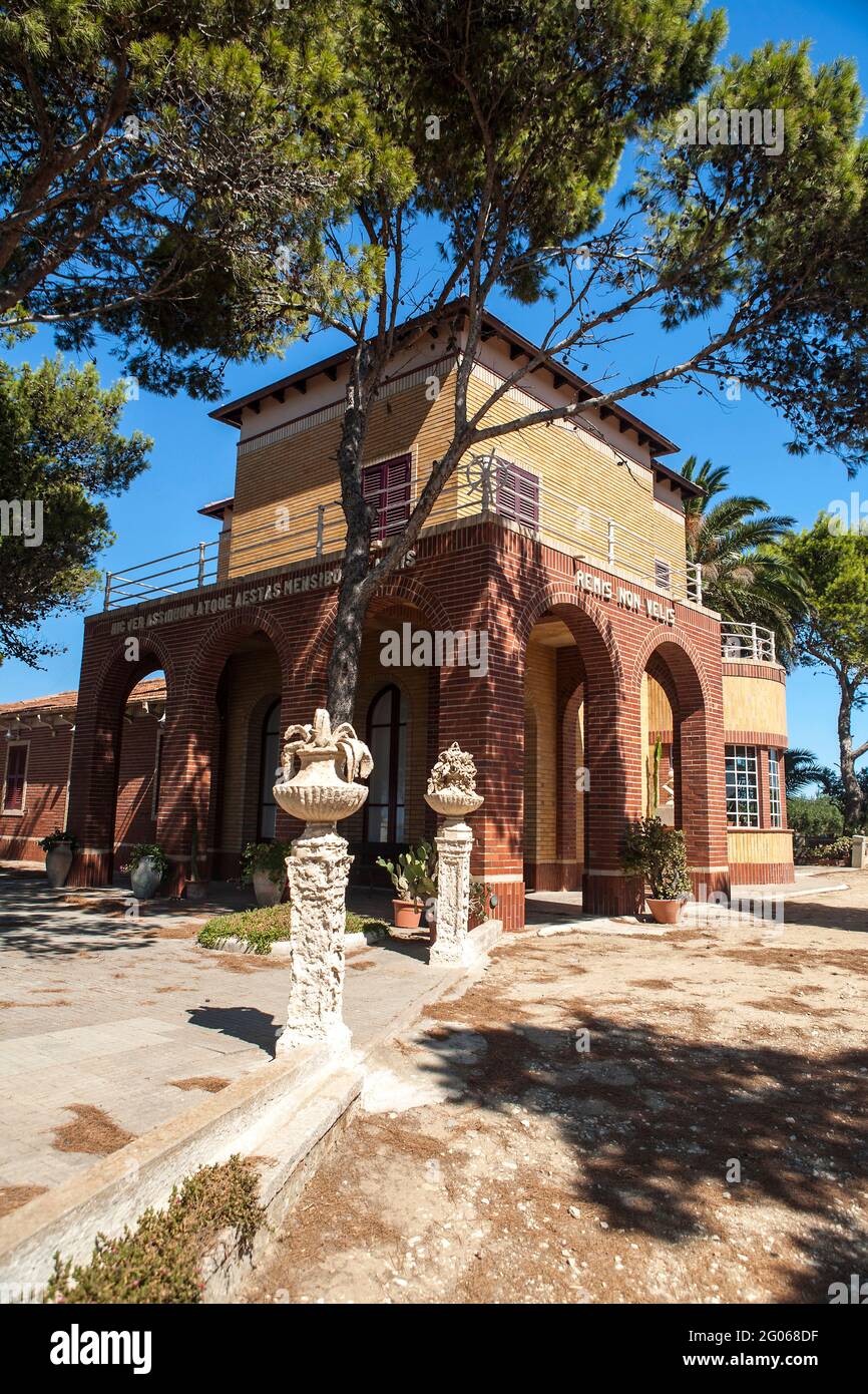 Isola Santa Maria island, private house, nature reserve, Stagnone of ...