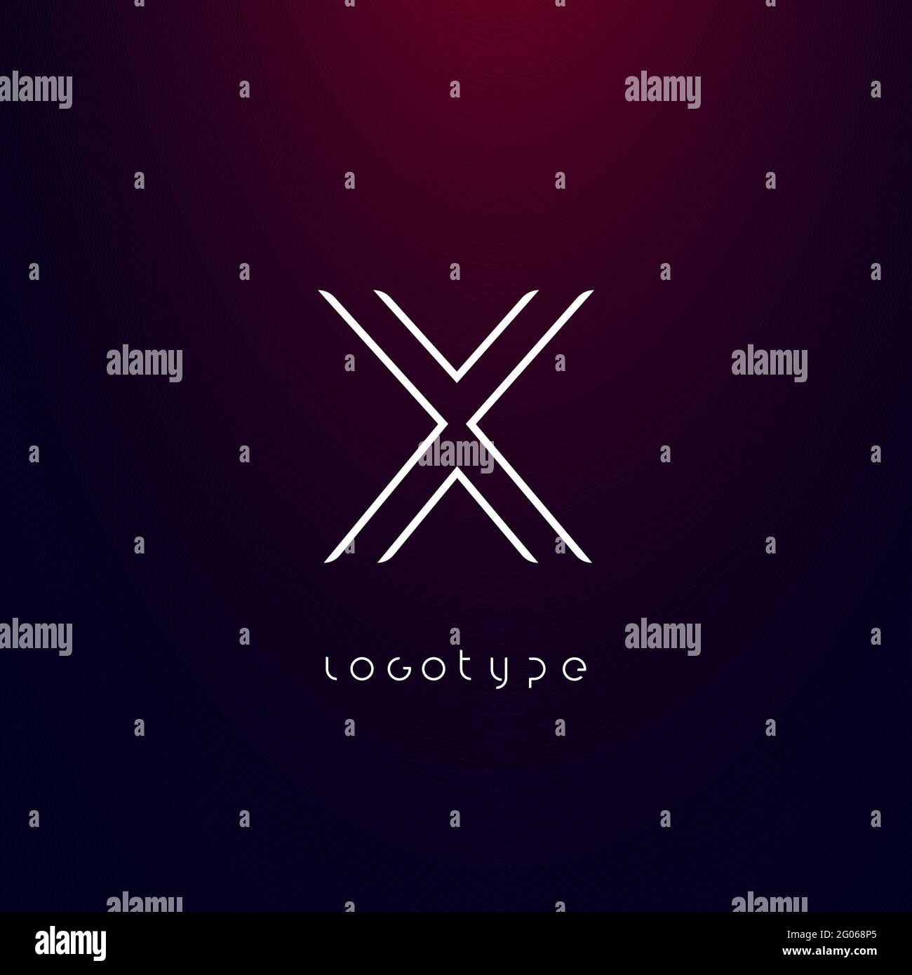 Futurism style letter X. Minimalist type for modern futuristic logo ...
