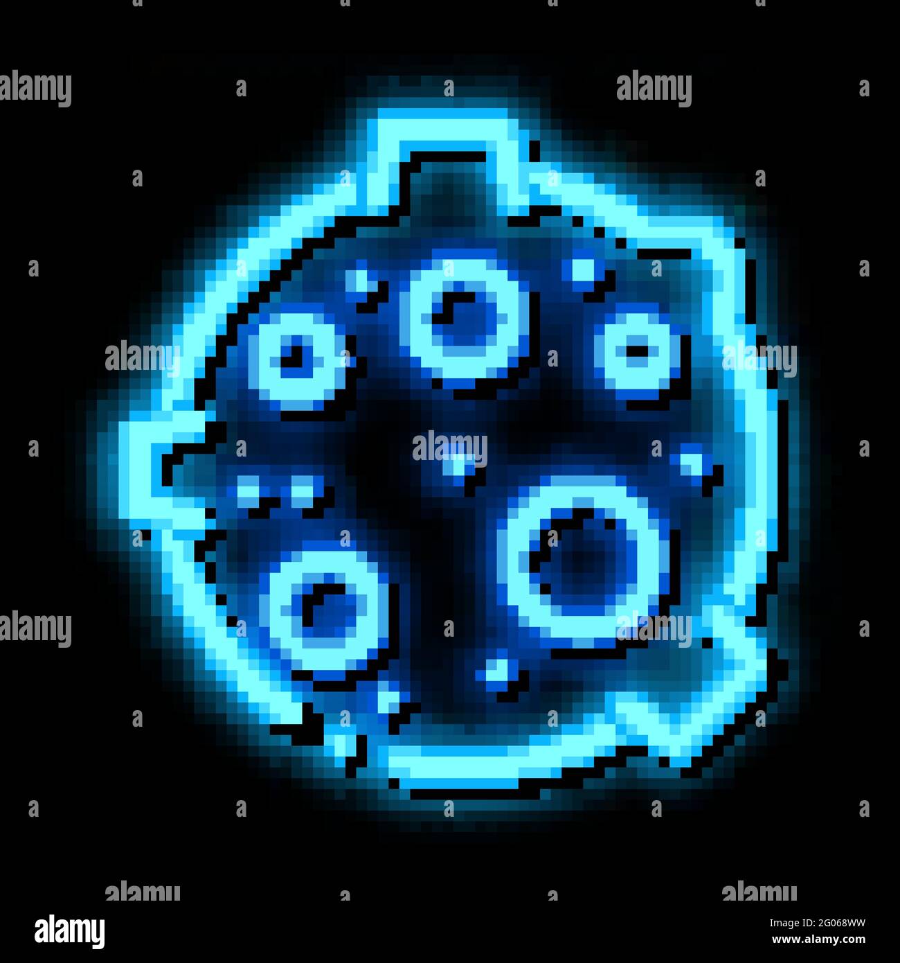 Moon With Craters neon glow icon illustration Stock Vector Image & Art ...