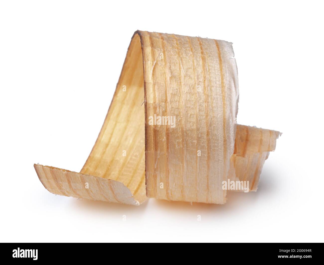 Wood shavings isolated on white background Stock Photo - Alamy