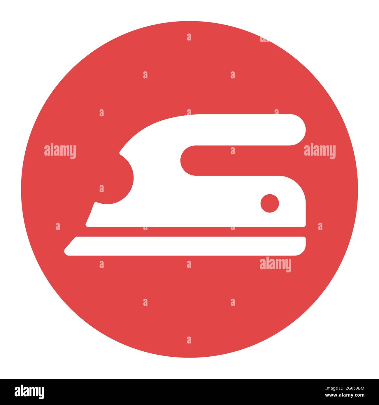 Steam iron flat vector white glyph icon. Graph symbol for household ...