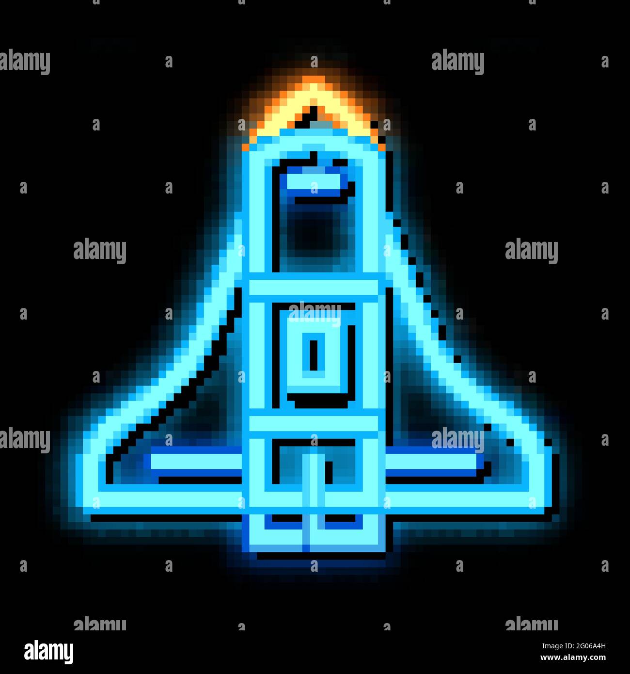 Space Shuttle Spaceship neon glow icon illustration Stock Vector Image ...