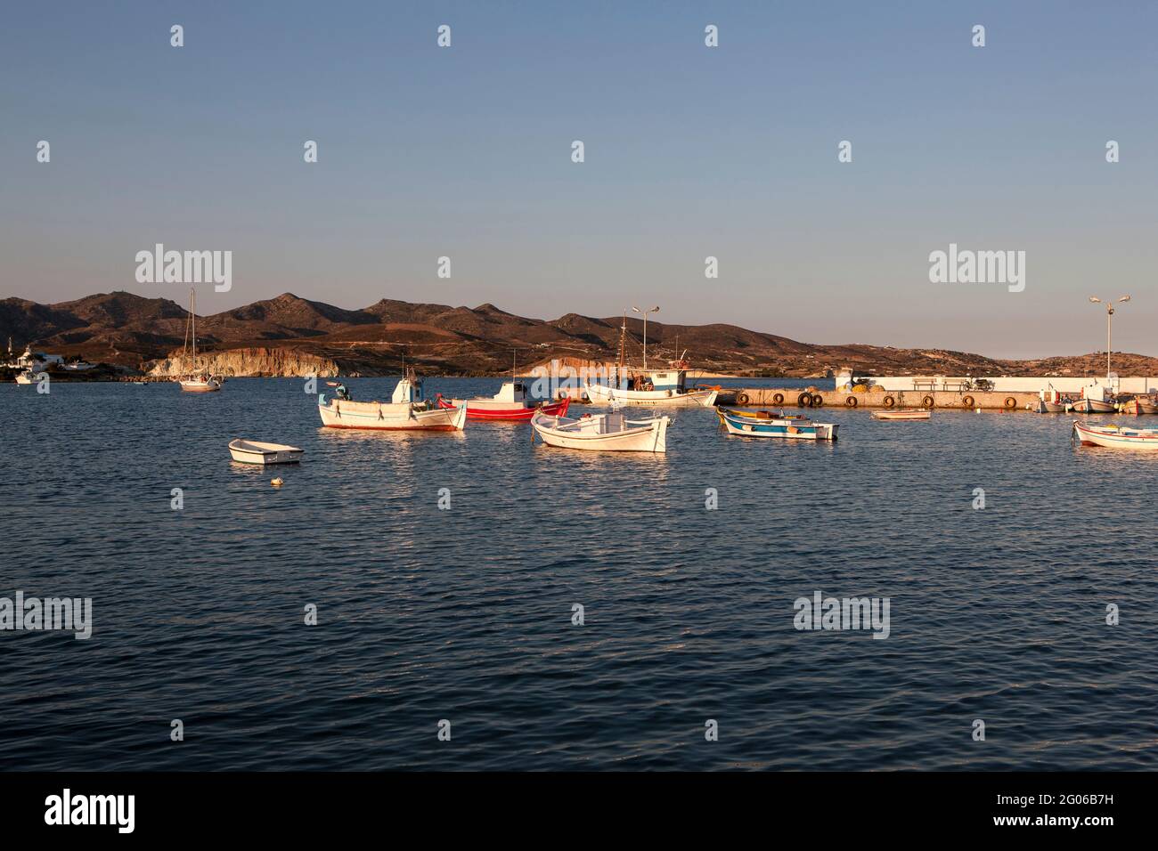 Pollonia, port, Milos Island, Greece, Milos, Cyclades, Greece, Europe ...