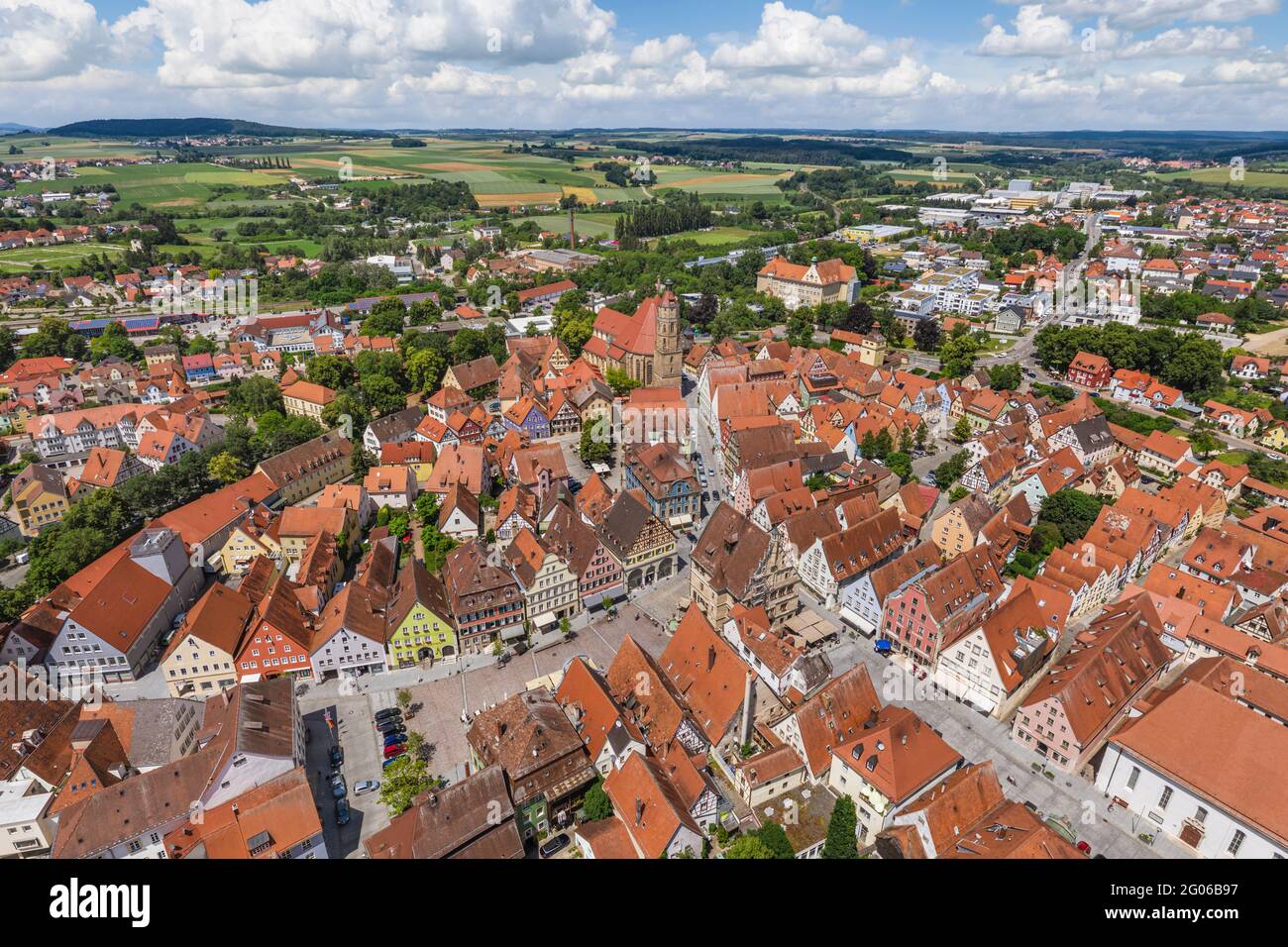 Aerial view to Weißenburg in Bavaria Stock Photo - Alamy