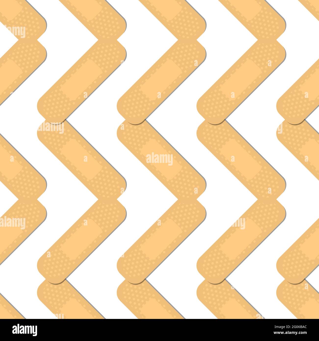 Seamless pattern with sticking plasters. Medical patch repeat texture ...