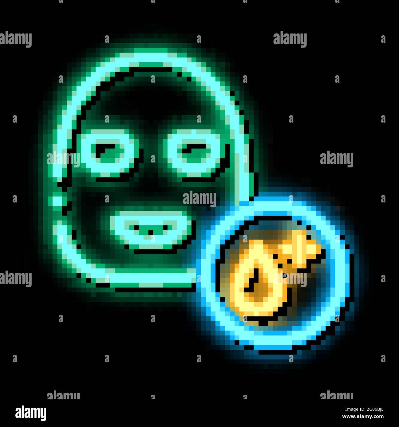 Moisturizing Face Mask neon glow icon illustration Stock Vector Image ...