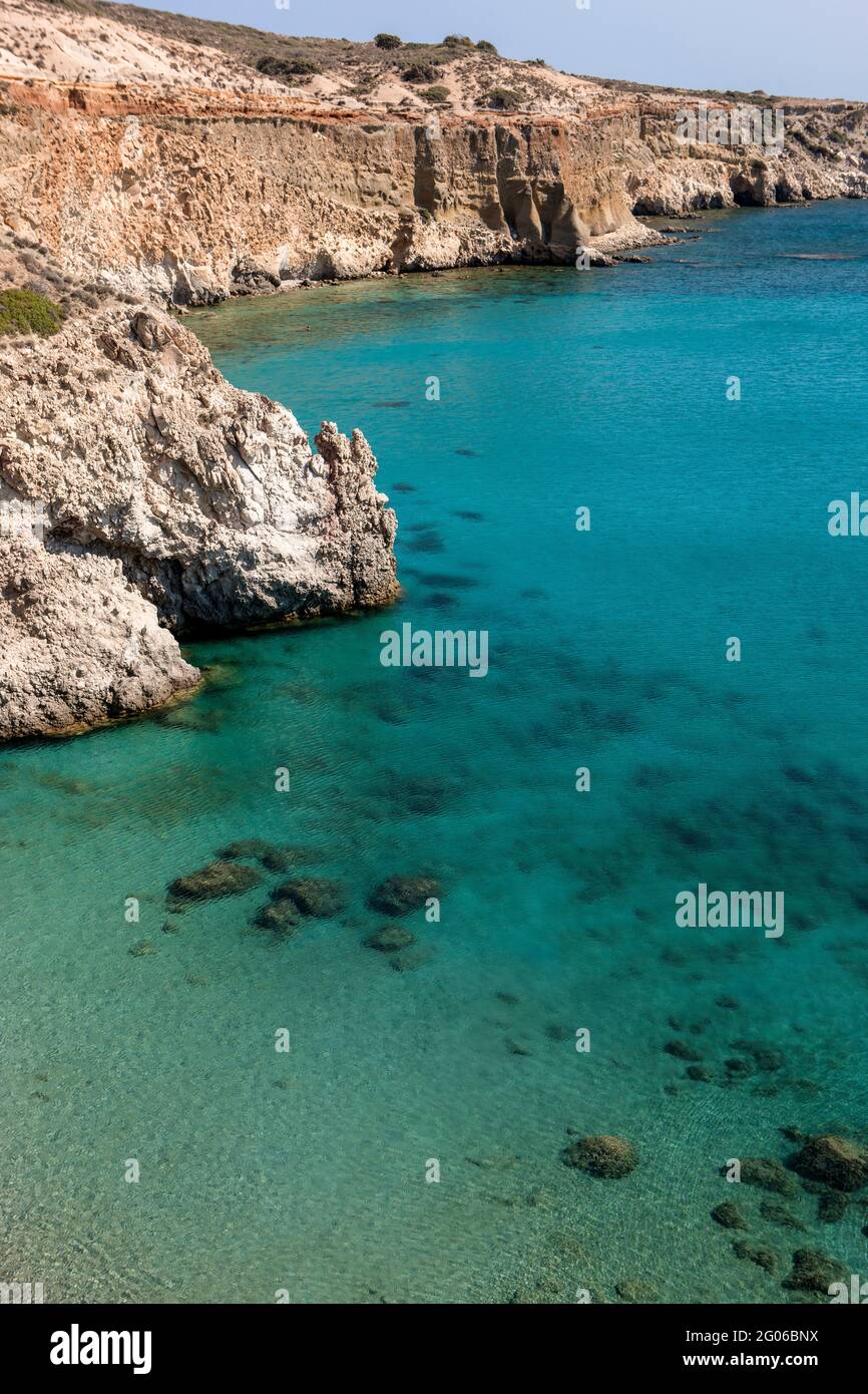 Tsigrado beach, Milos Island, Greece, Milos, Cyclades, Greece, Europe ...