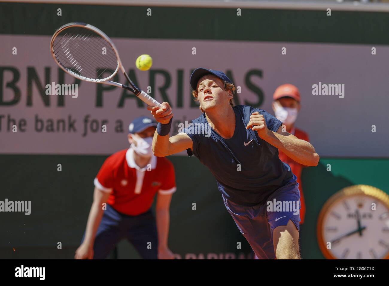 Jannik Sinner of Italy during Roland-Garros 2021, Grand Slam tennis ...