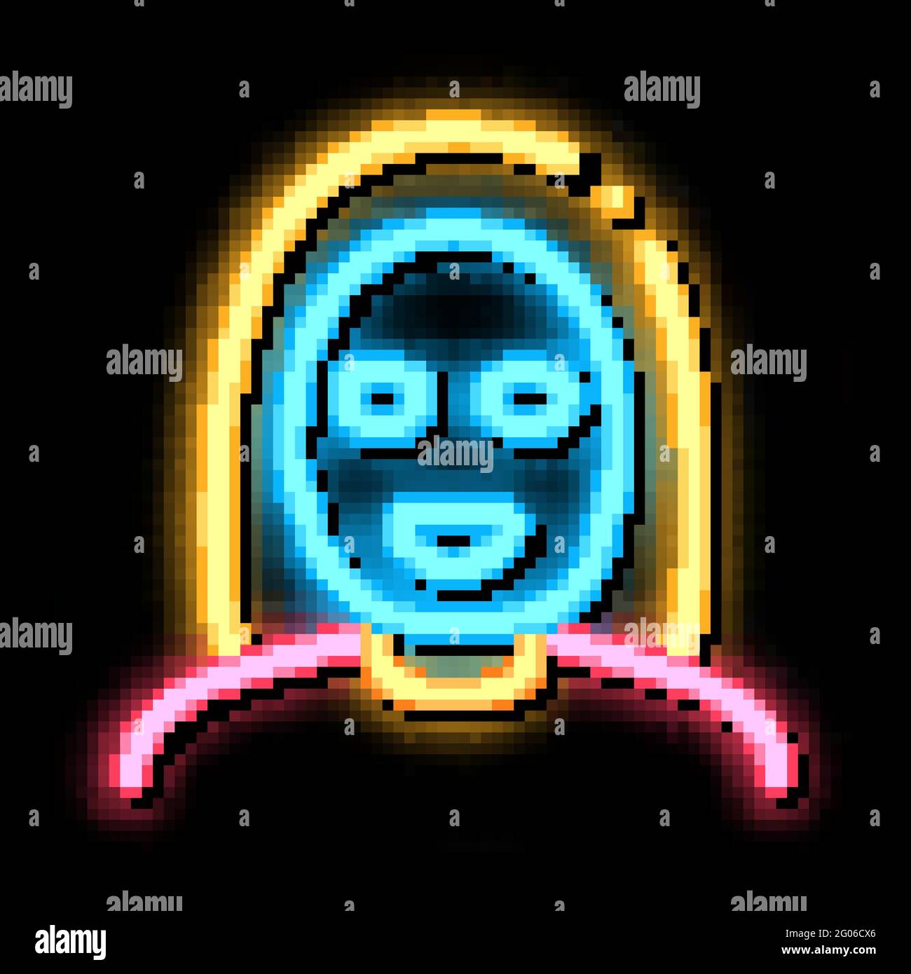 Woman face glowing natural Stock Vector Images - Alamy