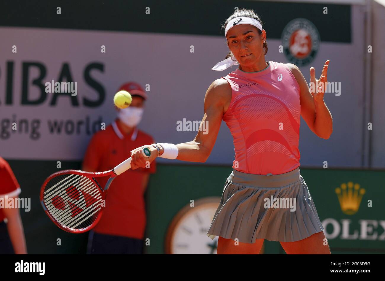 Caroline Garcia of France during the first round of Roland-Garros 2021 ...