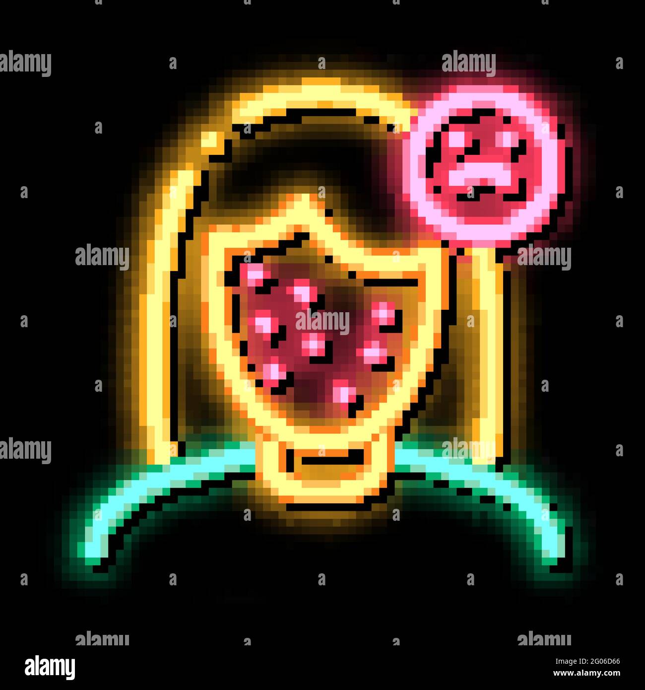 Acne Face Sad Girl neon glow icon illustration Stock Vector Image & Art ...