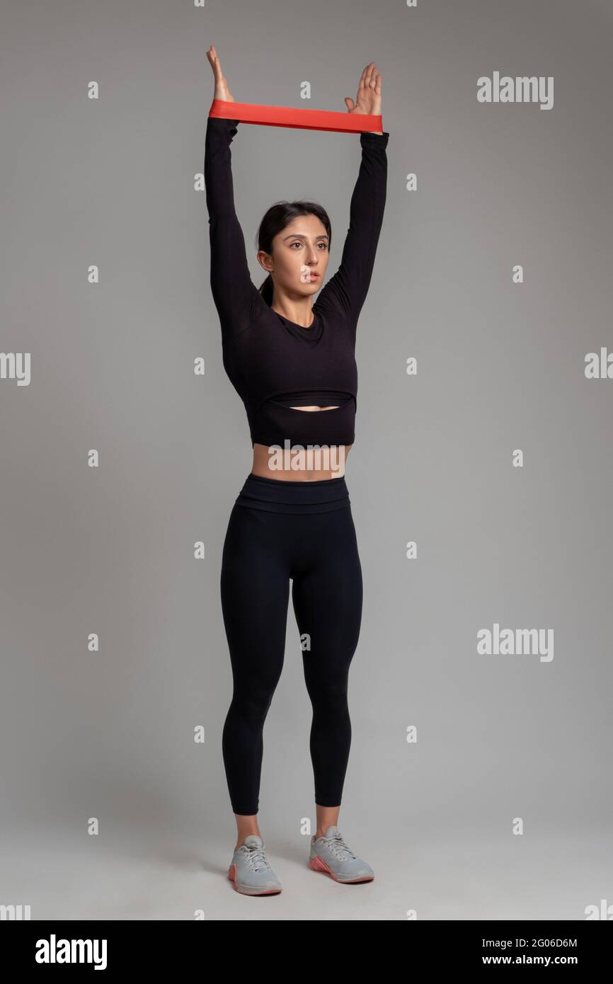 Female bodybuilder stretching out hi-res stock photography and images ...