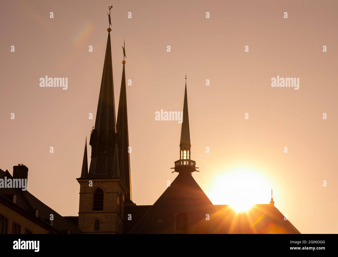 Europe, Luxembourg, Luxembourg City, Notre-Dame Cathedral showing the ...