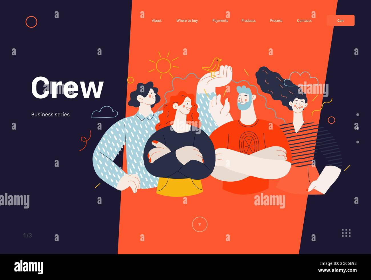 Header group of people hi-res stock photography and images - Alamy