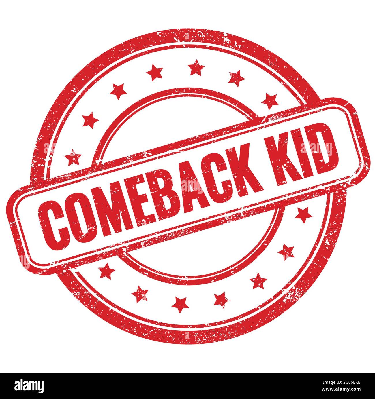 COMEBACK KID text on red vintage grungy round rubber stamp Stock Photo ...
