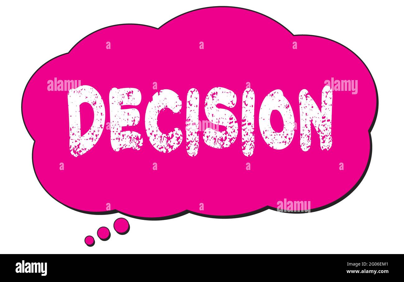 Decision text written on Cut Out Stock Images & Pictures - Alamy